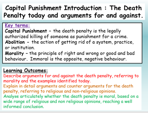 The Death Penalty / Capital Punishment | Teaching Resources