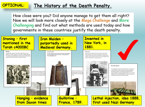 The Death Penalty / Capital Punishment | Teaching Resources