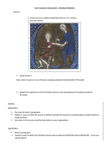Health and the People - AQA - Medieval medicine - medicine stands still ...