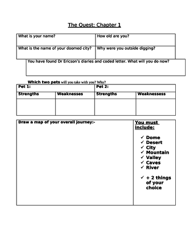 The Quest - KS3 Creative Writing | Teaching Resources