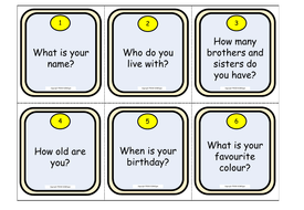 All About Me: 42 Question Cards and Worksheet Activity | Teaching Resources