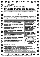 Parenthesis: brackets, dashes, and commas | Teaching Resources