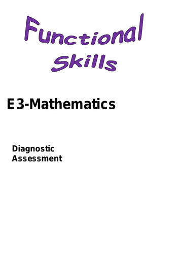 Free Functional Skills Diagnostic Assessments For Maths And English E3 ...