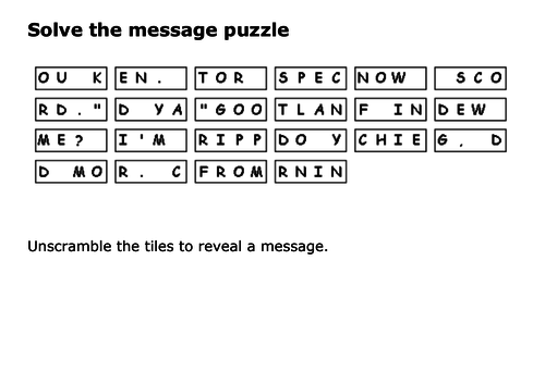 Solve the message puzzle about Dr Crippen | Teaching Resources