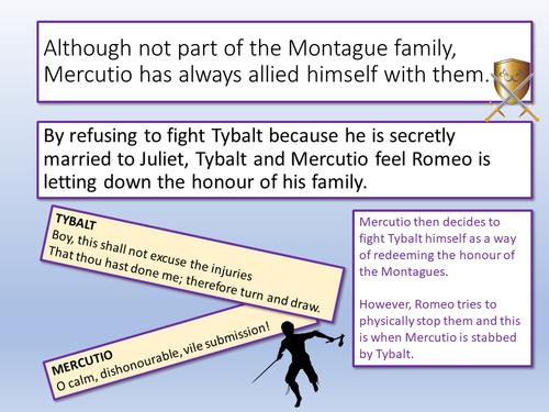 Romeo and Juliet - Tybalt Act 3 Scene 1 | Teaching Resources