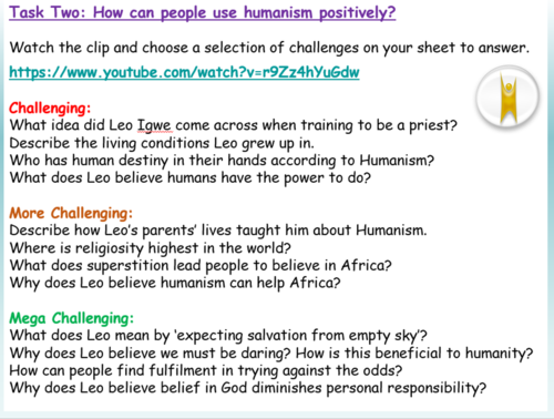 Humanism | Teaching Resources