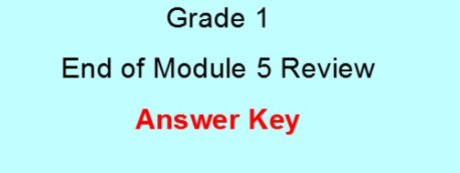 Grade 1, Math Module 5 REVIEW & ASSESSMENT w/Ans keys (printables ...