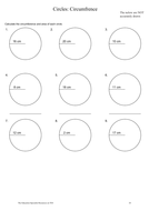 GCSE Maths Circumference Worksheet | Teaching Resources