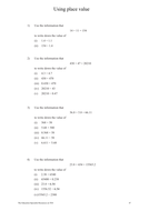 GCSE Using Place Value Revision Worksheet | Teaching Resources