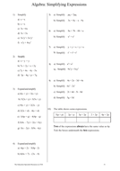 GCSE Maths algebra worksheets: simplifying expressions | Teaching Resources