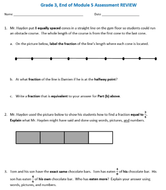 Grade 3, Math Module 5 REVIEW & ASSESSMENT w/Ans keys (printables ...