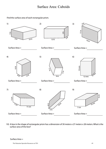 GCSE Maths: Surface Area of Cuboids | Teaching Resources GCSE Maths: Surface Area of Cuboids | Teaching Resources