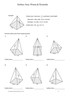 GCSE Maths Revision Surface Area of Prisms and Pyramids | Teaching ...