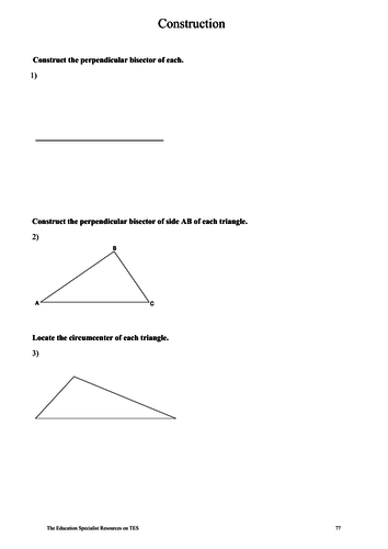 GCSE Maths Revision Worksheet Construction | Teaching Resources GCSE Maths Revision Worksheet Construction | Teaching Resources