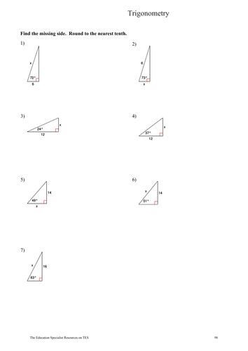 GCSE Maths Revision: Trigonometry | Teaching Resources