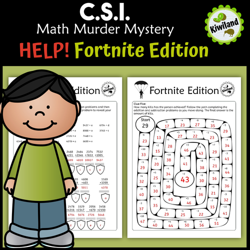 CSI Math Murder Mystery - Fortnite Edition | Teaching Resources