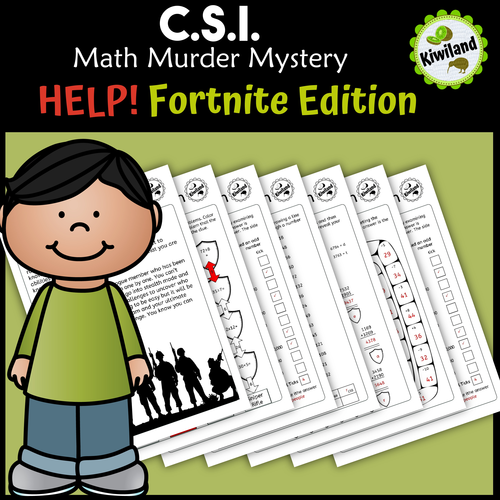 CSI Math Murder Mystery - Fortnite Edition | Teaching Resources