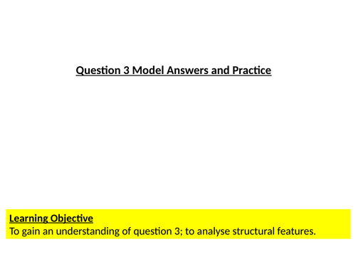 Question 3 Paper 1 Language AQA | Teaching Resources