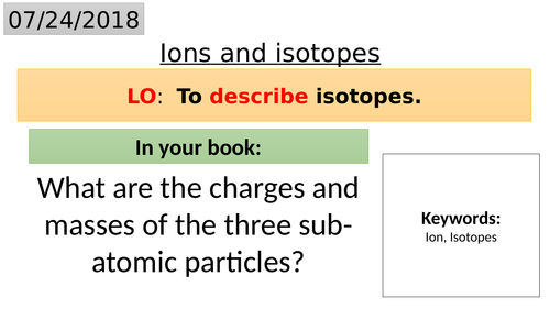 C1.7 Ions, atoms, and isotopes | Teaching Resources