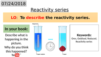 C5.1 Reactivity series | Teaching Resources