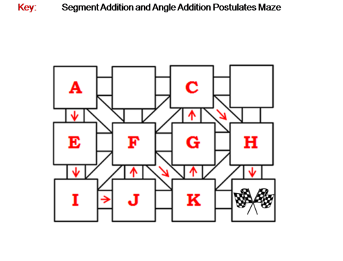 Segment Addition and Angle Addition Postulates Activity: Math Maze ... Segment Addition and Angle Addition Postulates Activity: Math Maze ...