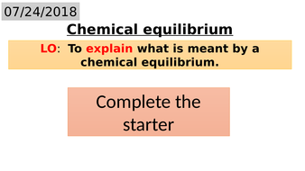 C8.8 Dynamic equilibrium | Teaching Resources