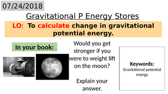 P1.4 Gravitational potential energy store | Teaching Resources