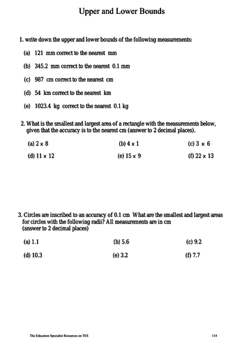GCSE Maths upper and lower bounds | Teaching Resources GCSE Maths upper and lower bounds | Teaching Resources