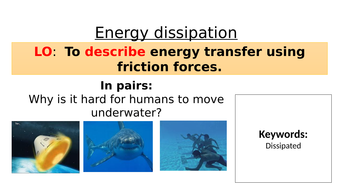 P1.6 Energy dissipation | Teaching Resources