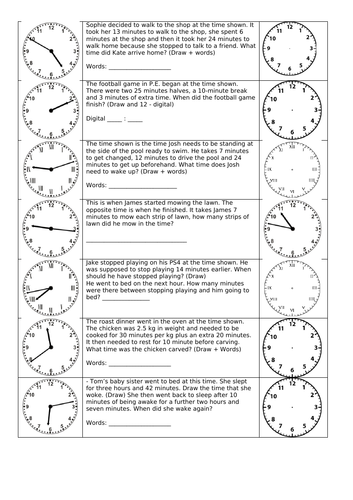 Time worksheets - assorted - KS2 | Teaching Resources