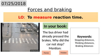 P10.3 Forces and braking | Teaching Resources