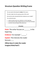 GCSE English Language Q3 Structure Writing Frame | Teaching Resources