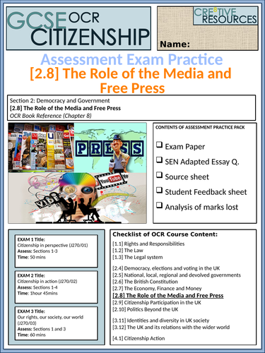 Media and Free Press - Citizenship | Teaching Resources