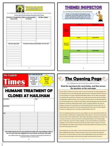 Never Let Me Go Comprehension Activities Booklet! | Teaching Resources