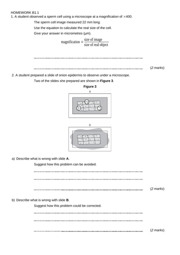 AQA New Specification - The World of the Microscope - B1.1 | Teaching ...