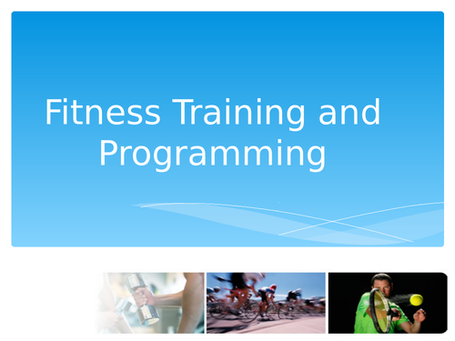 BTEC Sport Fitness Training & Programming | Teaching Resources