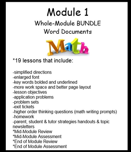 Grade 4 Math ENTIRE Module 1 Topics A-F: Smart Bd, Student Pgs, Reviews ...