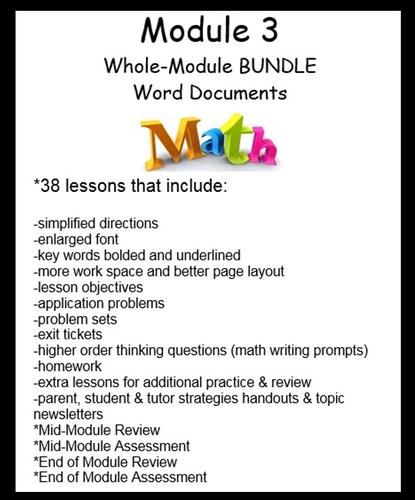 Grade 4 Math ENTIRE Module 3 Topics A-H: Smart Bd, Student Pgs, Reviews ...