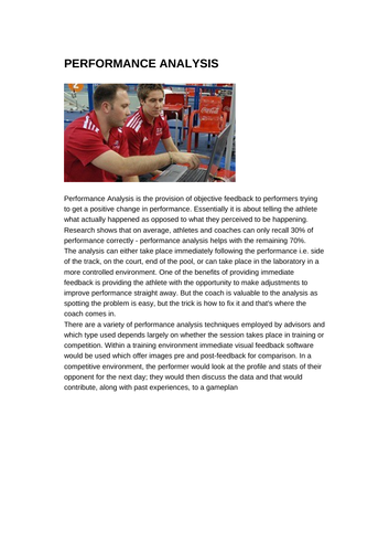 BTEC Sports Analysis | Teaching Resources