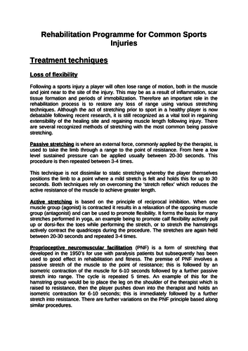 BTEC Sports Injuries | Teaching Resources