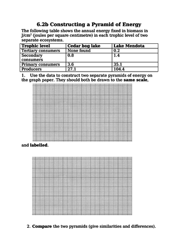 Pyramids Of Number, Biomass & Energy (GCSE) | Teaching Resources