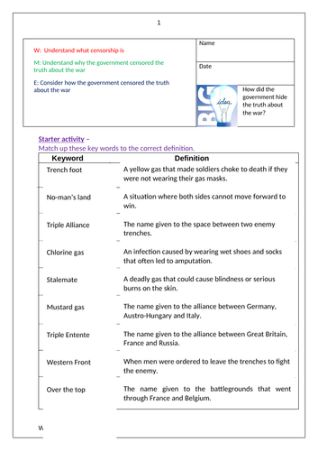 World War One - 10 lesson bundle! | Teaching Resources