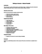 Writing an account - EAL and English | Teaching Resources