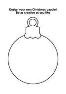 Christmas bauble to colour | Teaching Resources