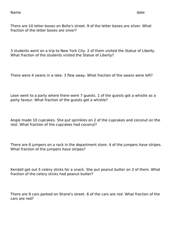 Fraction bundle | Teaching Resources