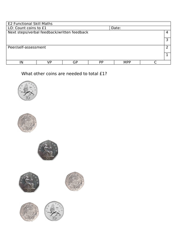 E2-3 money tasks | Teaching Resources