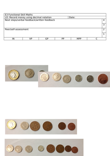 E2-3 money tasks | Teaching Resources