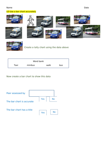 Tally and bar charts for Entry Level 1-3 pupils | Teaching Resources
