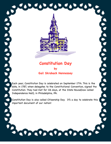 Constitution Day: September 17th- FREEBIE, Possible Interactive ...