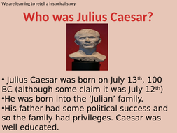 Julius Caesar for KS2 - Lesson PowerPoint with tasks | Teaching Resources